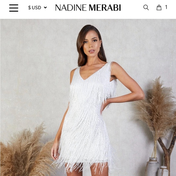 NADINE MERABI | Dresses | Nadine Merabi Sadie White Dress | Poshmark